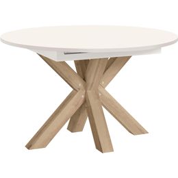 M&auml;usbacher Esstisch M&Auml;USBACHER, wei&szlig; (tischplatte: wei&szlig; matt lack), B:130cm H:78cm T:130cm, Tische, Esstisch, Untergestell Sternform
