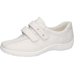 Waldl&auml;ufer Klettschuh WALDL&Auml;UFER "HENNI", Damen, Gr. 4 (37), wei&szlig;, Nappaleder, Schuhe Klettschuh, Bequemschuh, Slipper mit abgepolstertem Schaftrand und Komfortweite H