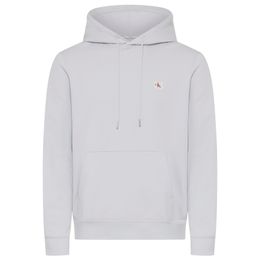 Kapuzensweatshirt Calvin Klein Jeans "400GSM TERRY BADGE HOODIE", Herren, Gr. L, marble gray, Sweatware, Obermaterial: 100% Baumwolle, l&auml;ssig geschnitten normal, Rundhals, eingesetzt Rippb&uuml;ndchen, Sweatshirts, Mit Rundhalsausschnitt