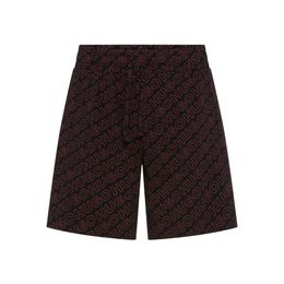 Pyjamahose HUGO UNDERWEAR "EZRA SHORTS", Herren, Gr. L (52), N-Gr, open rot 640, Jersey, Obermaterial: 100% Baumwolle, gemustert, kurz, Hosen Pyjamahose, aus Baumwolle