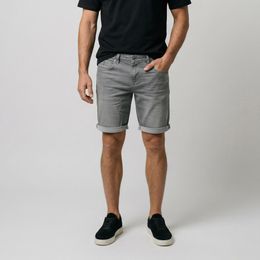 Jeansshorts Cars Jeans "DAWSON Denim Short", Herren, Gr. M, N-Gr, grau used, Denim/Jeans, Obermaterial: 79% Baumwolle, 20% Polyester, 1% Elasthan, Abriebeffekte, Basic kurz, Jeans Jeansshorts