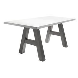 M&auml;usbacher Esstisch M&Auml;USBACHER "Mister", wei&szlig; (tischplatte: wei&szlig; matt lack), B:160cm H:75cm T:90cm, Tische, Esstisch, Gestell in A-Form