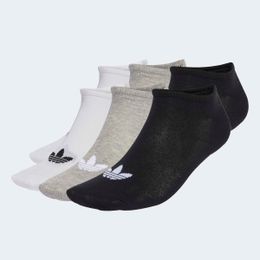 Sportsocken adidas originals "LINER SOCKS 6P", Damen, Gr. M (40/42), wei&szlig;, medium grau heather, schwarz, Obermaterial: 73% Baumwolle, 24% Polyester, 2% Elasthan, 1% Polyamid, Socken Sportsocken, f&uuml;r sportliche Aktivit&auml;ten, extrakurzer Schnitt, niedrig geschnitten
