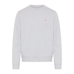 Sweatshirt Calvin Klein Jeans "400GSM TRRY BDG CRWN", Herren, Gr. L, marble gray, Sweatware, Obermaterial: 100% Baumwolle, l&auml;ssig geschnitten normal, Rundhals, B&uuml;ndchen, Sweatshirts Sweatshirt, Mit Rundhalsausschnitt