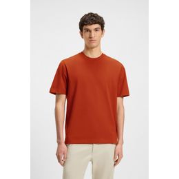 T-Shirt BOSS Orange "TChup", Herren, Gr. M, orange (open orange842), Single Jersey, Obermaterial: 95% Baumwolle, 5% Elasthan, unifarben, relaxed fit h&uuml;ftlang, Rundhals, eingesetzt normaler Saum, Shirts T-Shirt, mit Rundhalsausschnitt