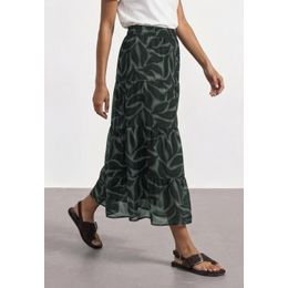 Maxirock Street One, Damen, Gr. 32, deep bound gr&uuml;n, Stoff, 100% Polyester, gebl&uuml;mt, normal kn&ouml;chellang, R&ouml;cke Maxirock, mit seitlichen Einschubtaschen