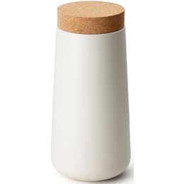 Vorratsdose CONTINENTA, wei&szlig;, H:26cm &Oslash;:12,5cm, Keramik, Kork, Lebensmittelaufbewahrungsbeh&auml;lter, Vorratsdose, 12 x 26 cm