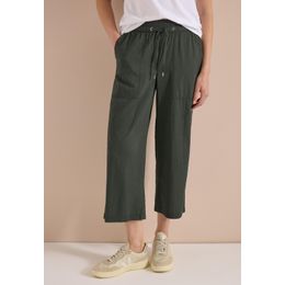 Culotte Cecil, Damen, Gr. L, L&auml;nge 24, khaki, Web, 75% Baumwolle, 25% Modal, unifarben, loose fit 3/4-L&auml;nge, Hosen Culotte, aus Seersucker-Material