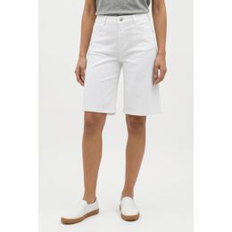 Bermudas MAC "DREAM WIDE Bermuda", Damen, Gr. 34, N-Gr, wei&szlig; denim, Denim/Jeans, Obermaterial: 75% Baumwolle, 12% Modal, 8% Polyester, 5% Elasthan, unifarben, normal kn&ouml;chellang, Hosen Bermudas, Jeans mit weitem Bein