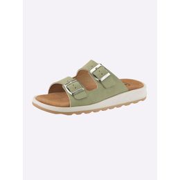 Franken Schuhe Pantolette FRANKEN-SCHUHE, Damen, Gr. 42, pistazie, Lederimitat, Schuhe Pantolette