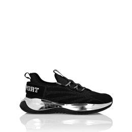 Laufschuh Plein Sport "The Iron Tiger Gen.x.2", Damen, Gr. 35, Normalschaft, schwarz (0291, schwarz, nickel), Schuhe Laufschuh