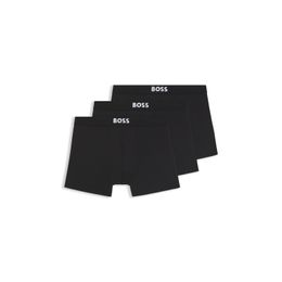 Trunk BOSS "3P Micro ONE", Herren, Gr. L, 3 Stk., schwarz 001, Jersey, Obermaterial: 88% Polyester, 12% Elasthan, unifarben, k&ouml;rpernah, Unterhosen, elastischer Bund