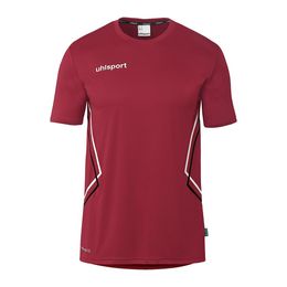 Trainingsshirt Uhlsport "Trainings-T-Shirt Equipe 29 Kids", M&auml;dchen, Gr. 116, rot (bordeaux, schwarz, wei&szlig;), Obermaterial: 100% Polyester Pol. recyc.., Shirts