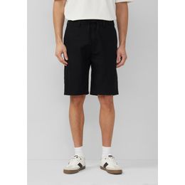 Bermudas s.Oliver, Herren, Gr. 30, N-Gr, schwarz, Web, Obermaterial: 52% Leinen, 48% Baumwolle, bequem kniefrei, Hosen Bermudas, Relaxed Fit aus geschmeidigem Leinenmix