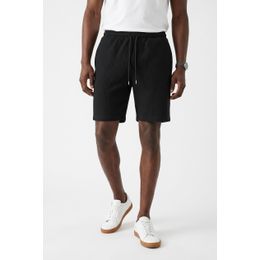 Jack & Jones Sweatshorts JACK & JONES "JPSTKARL PRESTON JOGGER SHORTS", Herren, Gr. L, N-Gr, schwarz, angeraute Sweatware, Obermaterial: 95% Polyester, 5% Elasthan, unifarben, relaxed fit, Hosen Sweatshorts