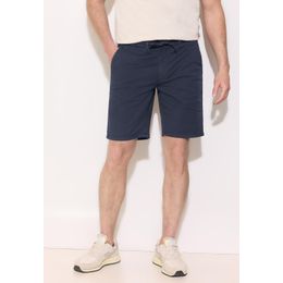 Shorts Street One MEN, Herren, Gr. 29, schwarz ink blau, Web, 98% Baumwolle, 2% Elasthan, unifarben, regular fit kurz, Hosen Shorts, Elastikbund mit Tunnelzug