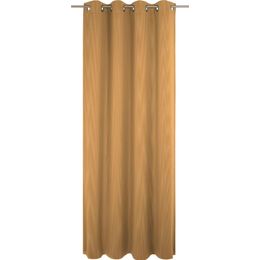 Vorhang Adam "Uni Collection" Gr. 1, gelb (curry), B:145cm H:145cm, Baumwolle (Bio-Baumwolle), Gardinen, aus 100% Bio-Baumwolle