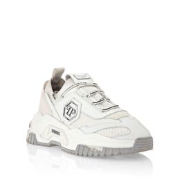 Laufschuh Philipp Plein "Predator", Damen, Gr. 39, Normalschaft, 01, wei&szlig;, Schuhe Laufschuh