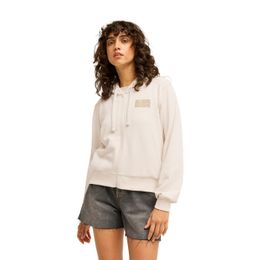 Kapuzensweatshirt Billabong "Zip Family", Damen, Gr. L, wei&szlig;, Obermaterial: 55% Baumwolle, 25% Baumwolle, 20% Polyester., Sweatshirts