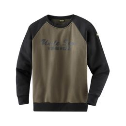 Kapuzenpullover Uncle Sam "Sweatshirt", Herren, Gr. S, gr&uuml;n (oliv, schwarz), Obermaterial: 65% Polyester PES. 35% Baumwolle CO., Pullover Kapuzenpullover