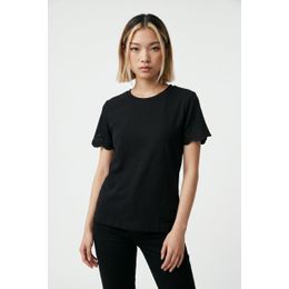 V&eacute;ro Moda Kurzarmshirt VERO MODA "VMLOUISE SS TOP JRS", Damen, Gr. L, schwarz, Jersey, Obermaterial: 100% Baumwolle, unifarben, regular fit normal, Rundhals, Shirts, Baumwolle, regular fit
