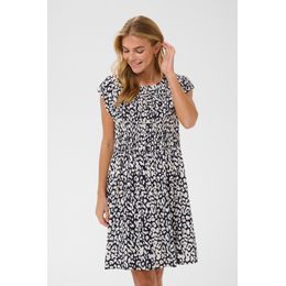 Sommerkleid Saint Tropez "GislaSZ Dress", Damen, Gr. L, N-Gr, nightsky ice leopard, Web, Obermaterial: 100% Viskose, gemustert, kurz, Rundhals, Kleider Sommerkleid