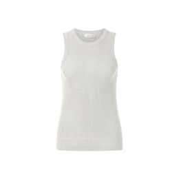 Tanktop RICHROYAL "NOS EV R Top", Damen, Gr. S, wei&szlig; (pearl wei&szlig;), Jersey, Obermaterial: 70% Viskose, 15% metallisierte Fasern, 13% Polyamid, 2% Elasthan, Rundhals, Tops Tanktop, mit metallischen Fasern