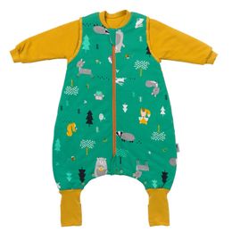 Babyschlafsack SCHLUMMERSACK "Schlafsack mit F&uuml;&szlig;en 3.5 Tog" Gr. 70, gr&uuml;n, Schlafs&auml;cke, Baby, L: 70cm, Obermaterial: 100% Baumwolle CO(Bio)., L:70cm
