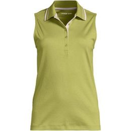 LANDS' END &Auml;rmelloses Supima-Poloshirt, Damen,  Gr&uuml;n, Baumwolle, by Lands' End