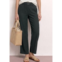 Schlupfhose Street One, Damen, Gr. 40, L&auml;nge 30, deep bound gr&uuml;n, Web, Obermaterial: 75% Viskose, 22% Nylon, 3% Leinen, Leinenoptik, bequem kn&ouml;chelfrei, Hosen Schlupfhose, Leinenoptik