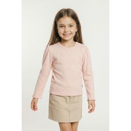 T-Shirt MaxiMo, M&auml;dchen, Gr. 74, blassrosa, bl&uuml;mchen, Jersey, Obermaterial: 95% Baumwolle, 5% Elasthan, Shirts T-Shirt, Blassrosa, Blumen-Alloverprint, Longsleeve, Baby-Girl