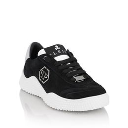 Laufschuh Philipp Plein "Hexagon", Damen, Gr. 39, Normalschaft, schwarz-wei&szlig; (0201, schwarz, wei&szlig;), Schuhe Laufschuh
