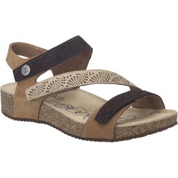 Sandale Josef Seibel "Tonga 73, nuss-multi", Damen, Gr. 37, braun (nuss, multi), Obermaterial: 100% Rindsleder Leather cow., Schuhe Sandale