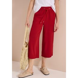 3/4-Hose Cecil, Damen, Gr. L, L&auml;nge 22, tamarillo rot, Stoff, 100% Viskose, unifarben, loose fit 3/4-L&auml;nge, Hosen, High Waist