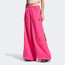 Sporthose adidas originals "TEAMGEIST AL TP", Damen, Gr. M, N-Gr, real magenta, schwarz, lucid orange, normal, gr., Obermaterial: 100% Polyester, Hosen Sporthose