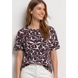 T-Shirt Street One, Damen, Gr. 34, rustic rouge, 95% Viskose, 5% Elasthan, Shirts T-Shirt