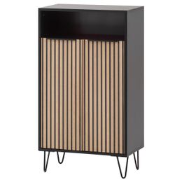 Schuhschrank Hank Eiche/Schwarz