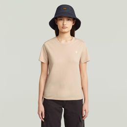 G-Star Raw T-Shirt G-STAR "Nifous", Damen, Gr. L (40), rosa (liquid pink), Single Jersey, Obermaterial: 100% Baumwolle, unifarben, regular fit, Rundhals, Shirts T-Shirt, mit kleiner Logo-Stickerei
