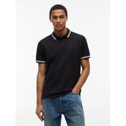 Poloshirt Tommy Jeans "TJM REGULAR TIPPED", Herren, Gr. 4XL, schwarz, Jersey, Obermaterial: 100% Baumwolle, regular fit normal, Rundhals, eingesetzt angesetztes B&uuml;ndchen, Shirts, Regular fit mit Polokragen