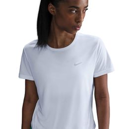 Lauftop Nike "W NK TEMPO DF SS TOP", Damen, Gr. M, wei&szlig;, reflective, Obermaterial: 100% Polyester, Tops, sportliche Schnittform, reflektierendes Logo, atmungsaktiv