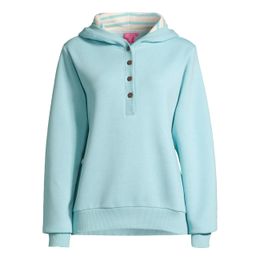 Kapuzenpullover SALZHAUT "Hoodie K&Acirc;T", Damen, Gr. L, blau (aqua), Obermaterial: 80% Baumwolle CO. 20% Polyester PES., Pullover Kapuzenpullover