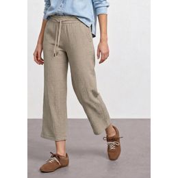Stoffhose Street One, Damen, Gr. 36, L&auml;nge 26, buff grau, Web, 100% Baumwolle, unifarben, loose fit 7/8-L&auml;nge, Hosen Stoffhose, in 7/8-L&auml;nge