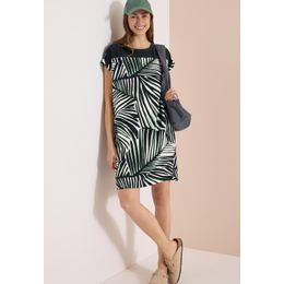 Midikleid Cecil, Damen, Gr. L (42), US-Gr&ouml;&szlig;en, palm breeze gr&uuml;n, Stoff, 100% Viskose, gemustert, comfort fit kniefrei, Rundhals, B&uuml;ndchen, Kleider Midikleid, aus Viskose