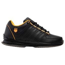 Sneaker K-Swiss "RINZLER", Herren, Gr. 41, schwarz, orange poppy, Leder, Schuhe Sneaker