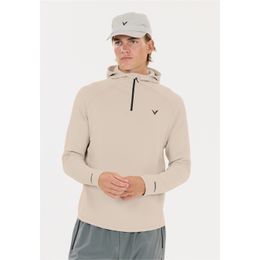 Fleeceshirt Virtus "Allister", Herren, Gr. M, beige, 90% Polyester, 10% Elasthan, unifarben, normal, ohne Ausschnitt, Shirts, mit praktischer Quick-Dry-Funktion