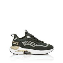 Laufschuh Plein Sport "Air Pressure //Gen.x.4", Damen, Gr. 41, Normalschaft, 6593, military, lightgold, Schuhe Laufschuh