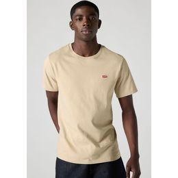 Levi's T-Shirt LEVI'S "ORIGINAL HM TEE", Herren, Gr. M, fields of rye, Jersey, Obermaterial: 100% Baumwolle, normal h&uuml;ftbedeckend, Rundhals, Rippb&uuml;ndchen, Shirts T-Shirt, mit Logo Print, Topseller