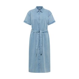 Maxikleid Mustang "Damen Style Camilla Dress", Damen, Gr. 40, hellblau, Popeline, 72% Lyocell, 28% Baumwolle, regular fit, Kleider Maxikleid