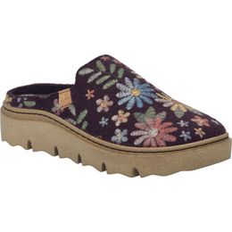 Hausschuh Josef Seibel "Carmaux 01, purple-multi", Damen, Gr. 37, lila (lila, multi), Obermaterial: 100% Textilmaterial TEXMAT., Schuhe Hausschuh
