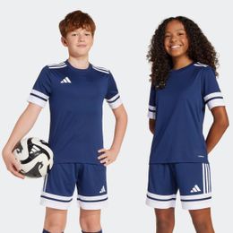 Fu&szlig;balltrikot adidas Performance "SQUA25 JSY Y", Jungen, Gr. 116, blau (team navy blau 2, wei&szlig;), Obermaterial: 100% Polyester, Rundhals, Trikots Fu&szlig;balltrikot